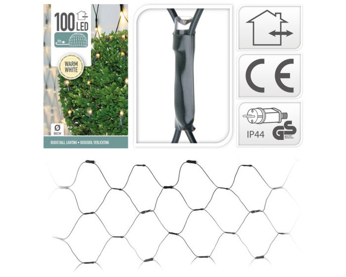 Buxus netverlichting 100 led warm wit kopen